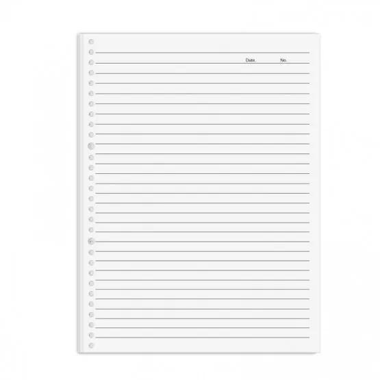 INF A4 Lined Loose Leaf Paper Refills - 60 Sheets, White