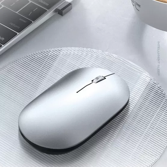INF 2.4G Bluetooth Dual Mode Wireless Mouse - Silent Click, Adjustable DPI