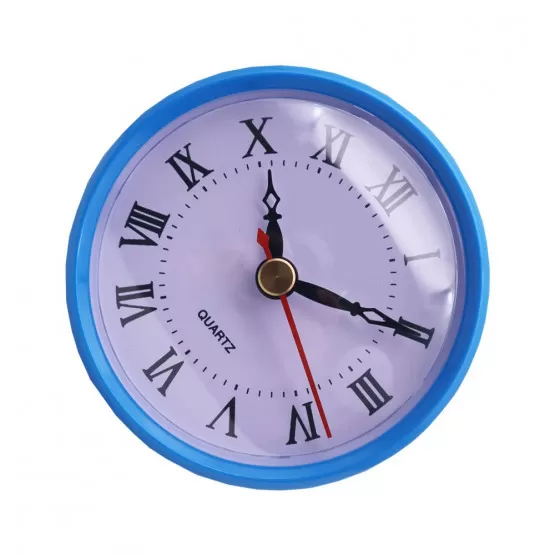 INF Blue Frame White Face Roman Numeral Quartz Clock Movement with HR1688